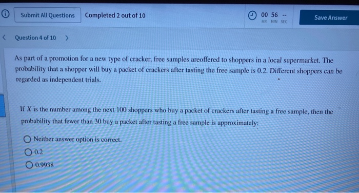 Solved Submit All Questions Completed 2 out of 10 00 56 HR | Chegg.com Solved Submit All Questions Completed 2 out of 10 00 56 HR | Chegg.com