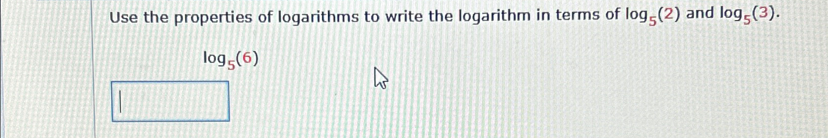 Solved Use the properties of logarithms to write the | Chegg.com