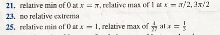 Solved In Exercises 19-22, find the relative extrema using | Chegg.com