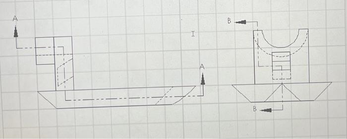 Solved Draw the secional views | Chegg.com