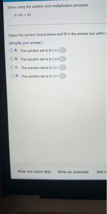 Solved Solve using the addition and multiplication | Chegg.com