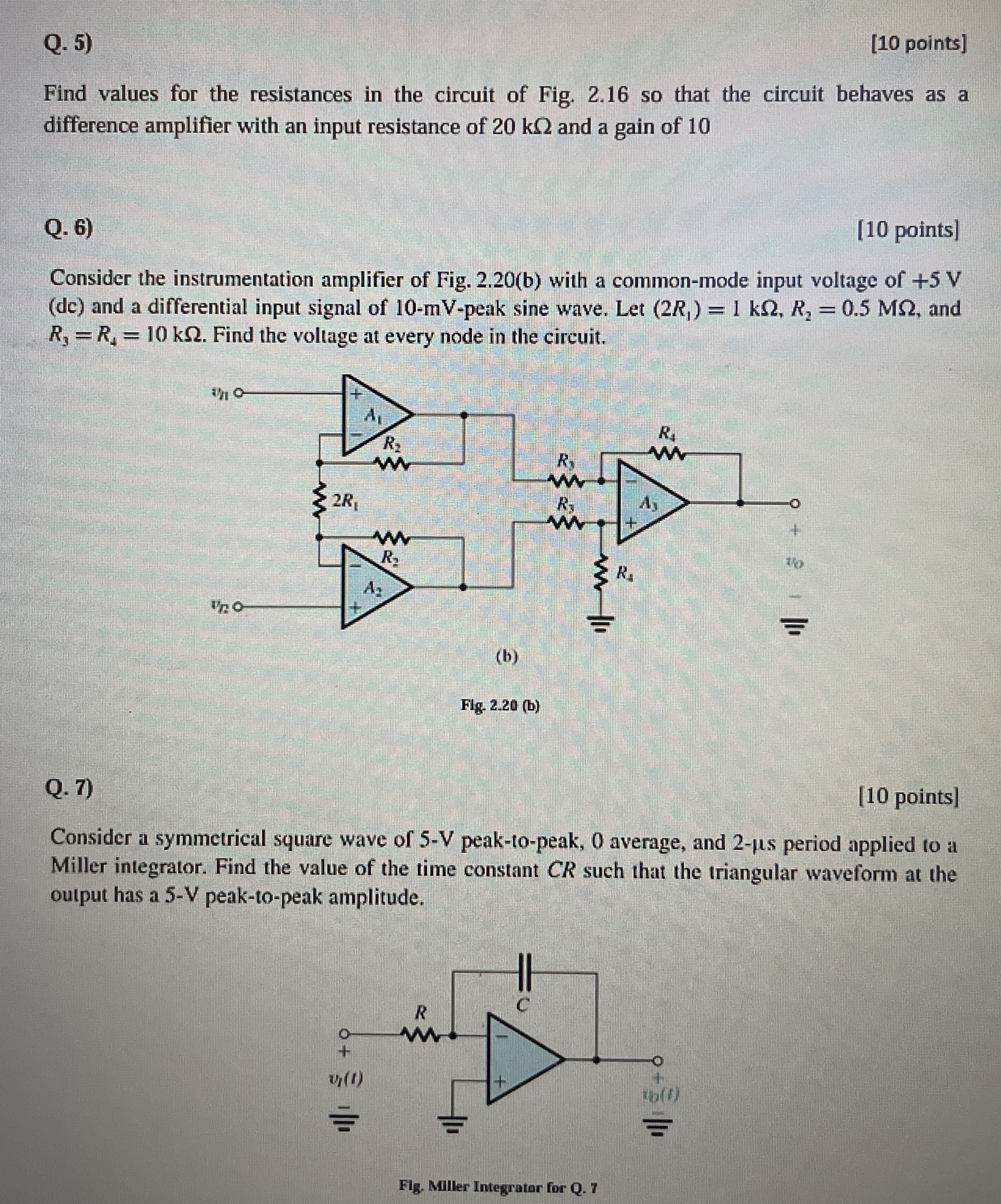 Solved Q. 5)Find values for the resistances in the circuit | Chegg.com