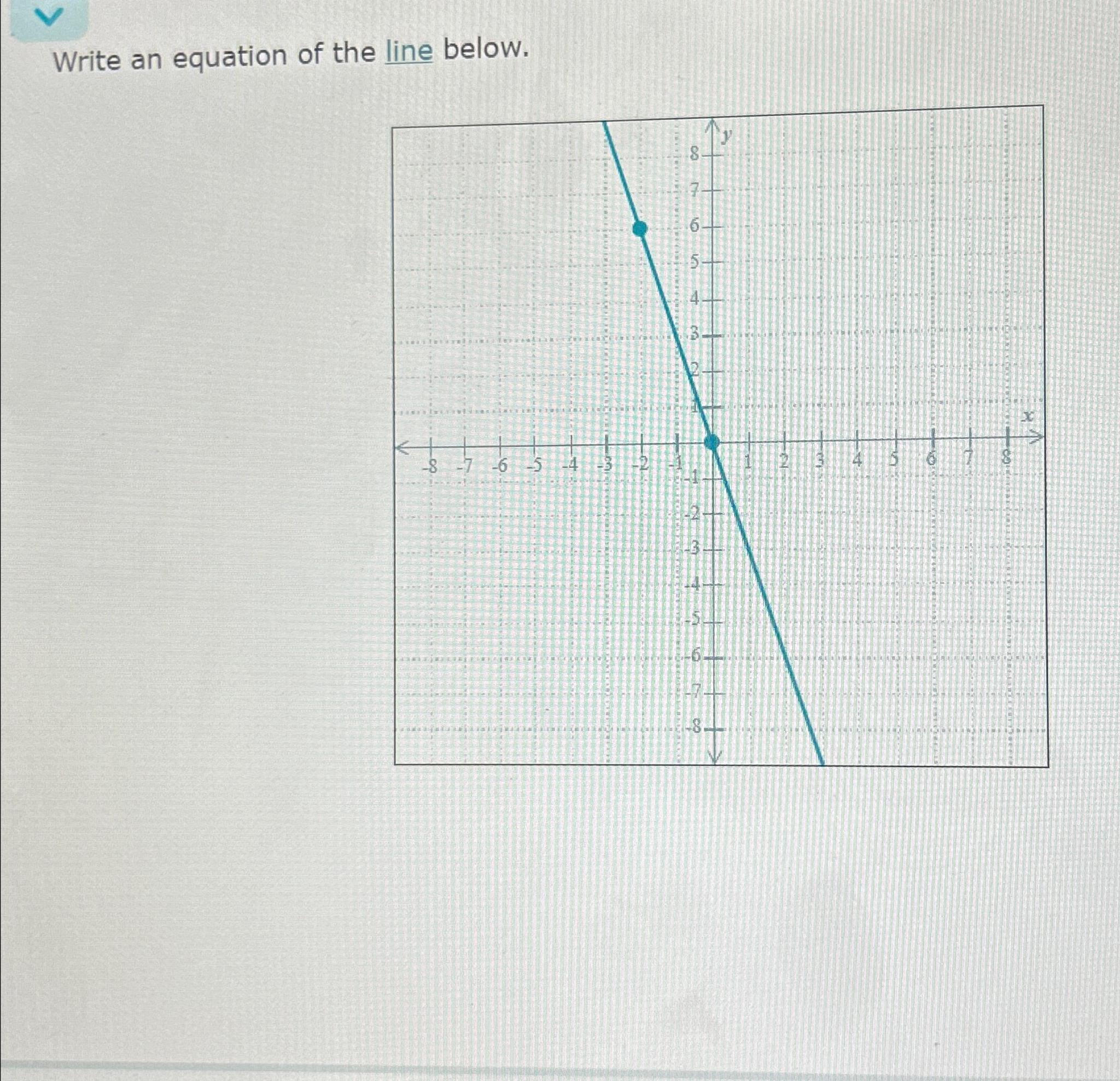 Solved Write an equation of the line below. | Chegg.com