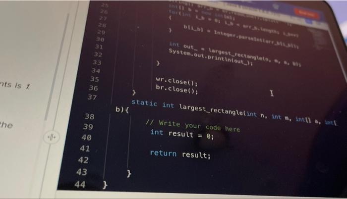 Solved Largest Rectangle You are given the following • Two | Chegg.com