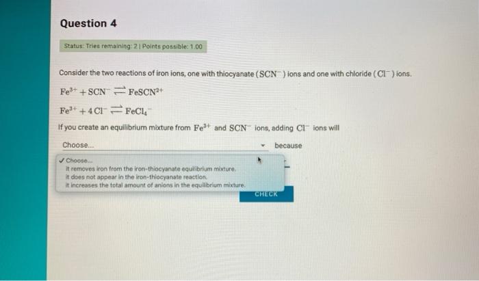Solved Question 4 Status: Tries remaining: 2 Points | Chegg.com