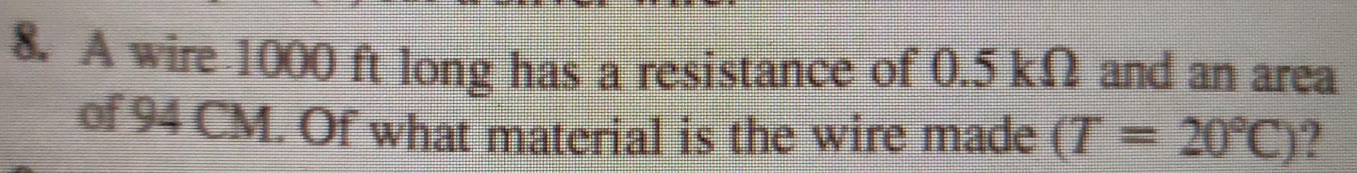 Solved 4. What is the resistance of a copper wire 200 ft | Chegg.com