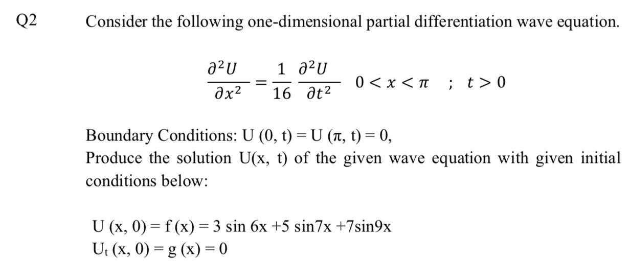 Solved Consider the following one-dimensional partial | Chegg.com