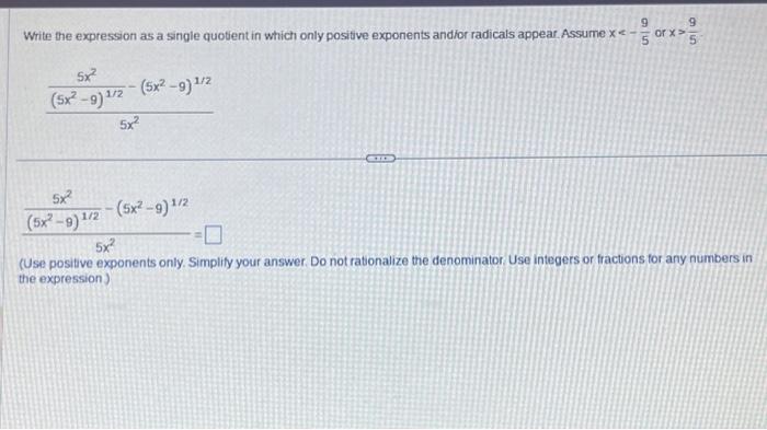 Solved Write the expression as a single quotient in which | Chegg.com