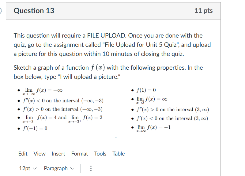 Question 1311 ptsThis question will require a FILE | Chegg.com