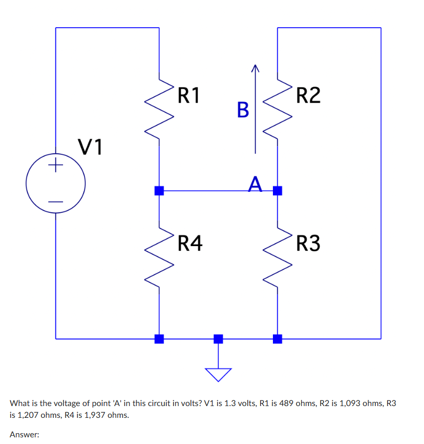 Solved What is the voltage of point ' A ' ﻿in this circuit | Chegg.com