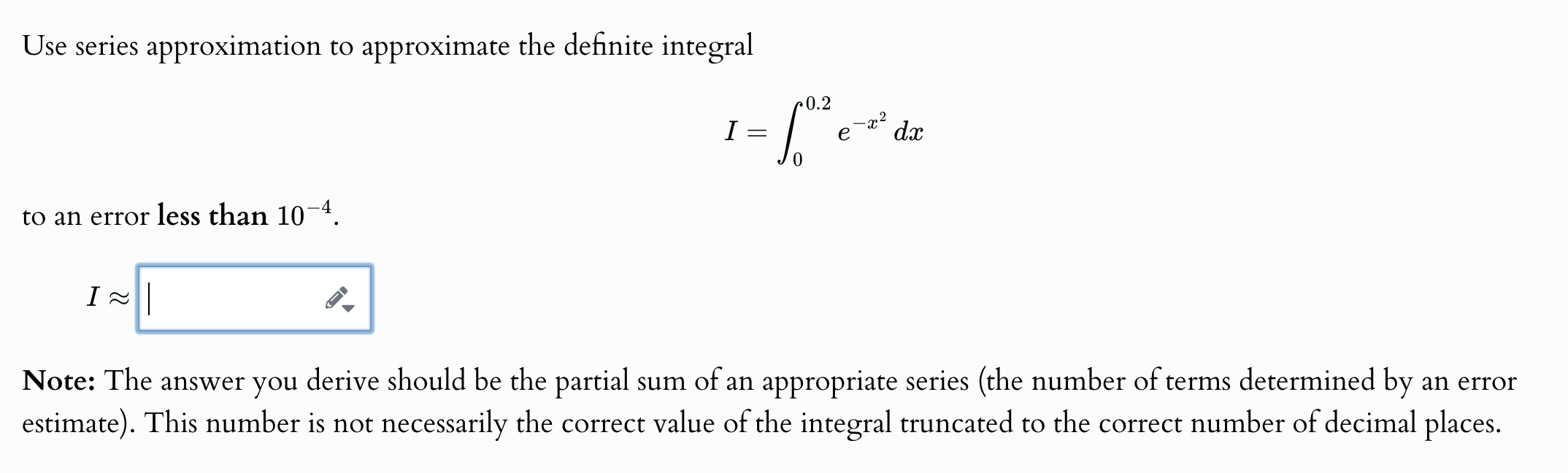 Solved Use series approximation to approximate the definite | Chegg.com