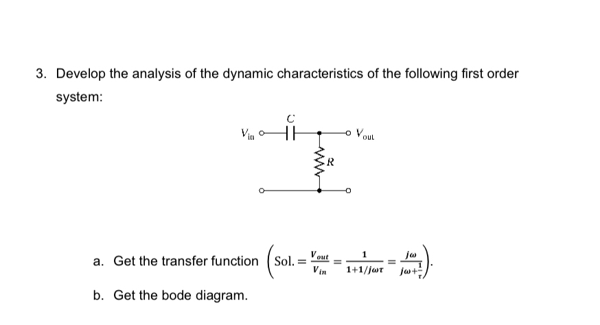Develop the analysis of the dynamic characteristics | Chegg.com