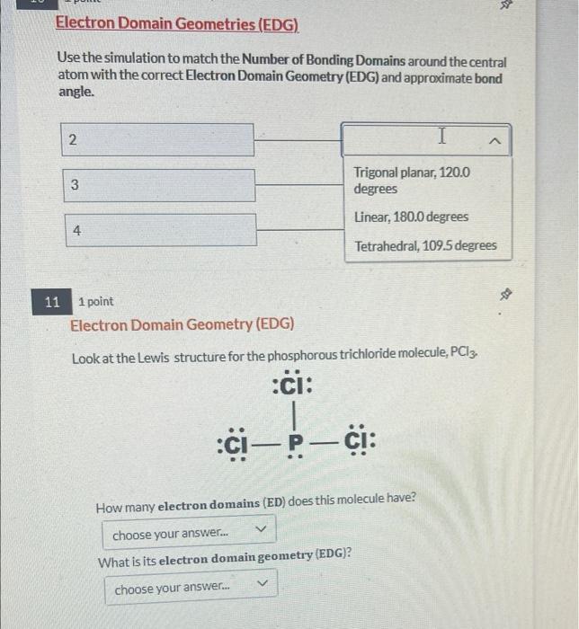 Solved The following is a list of the electron domain | Chegg.com
