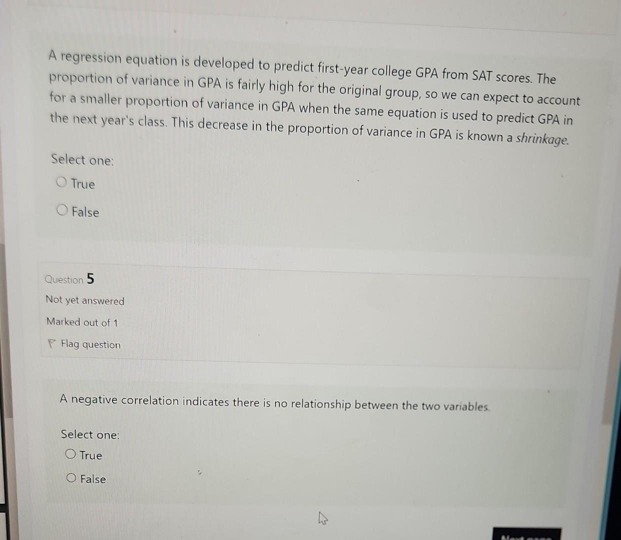Solved A regression equation is developed to predict | Chegg.com