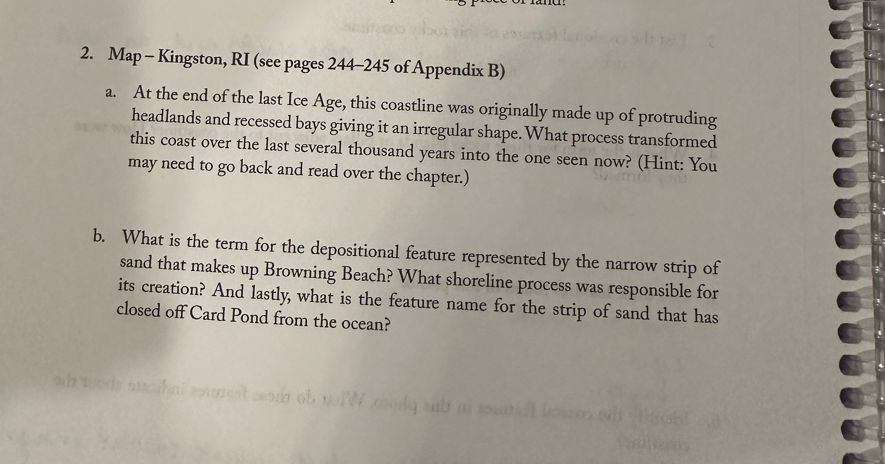 Solved APPENDIX B: MAPS245Map - ﻿Kingston, RI (see pages | Chegg.com