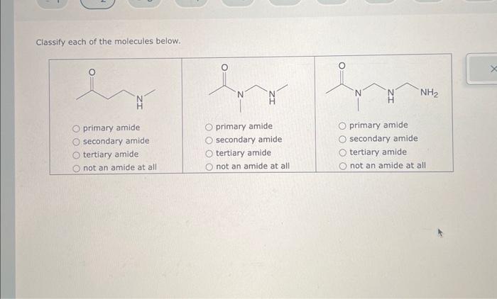 Solved Classify each of the molecules below. | Chegg.com