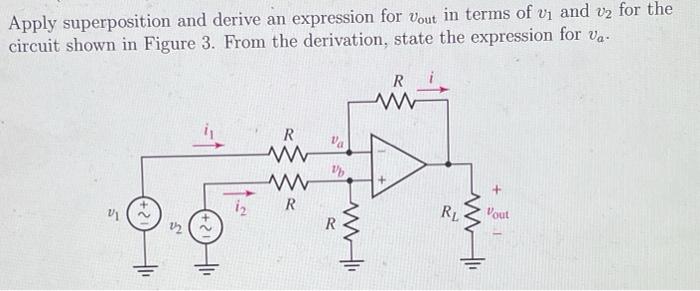 Solved Apply superposition and derive an expression for Vout | Chegg.com