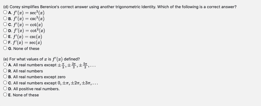 Consider the function f(x)=tan(x), ﻿and remember that | Chegg.com
