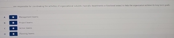 Solved are responsible for coordinating the activities of | Chegg.com