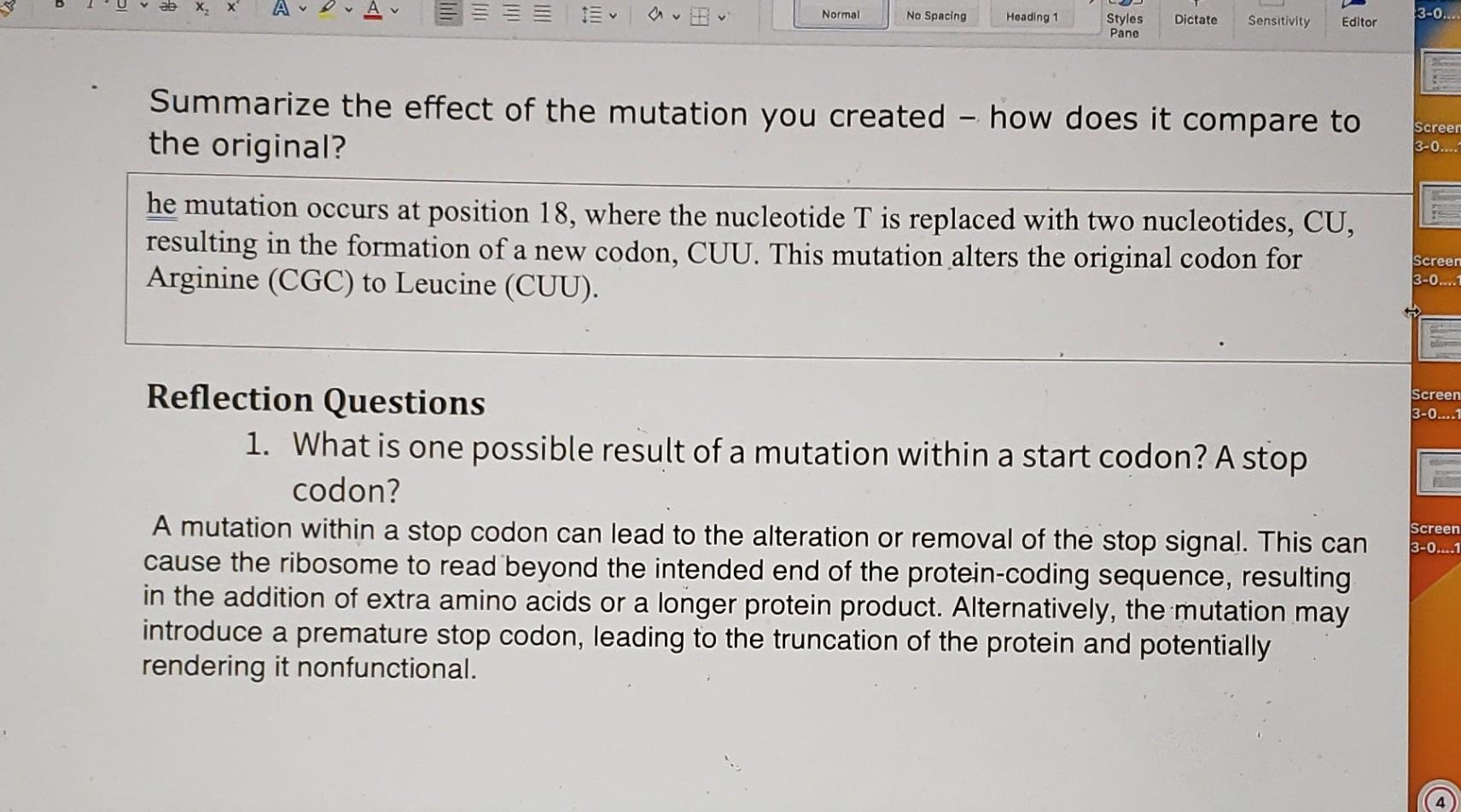 Solved Substitution mutation - be sure to highlight your | Chegg.com