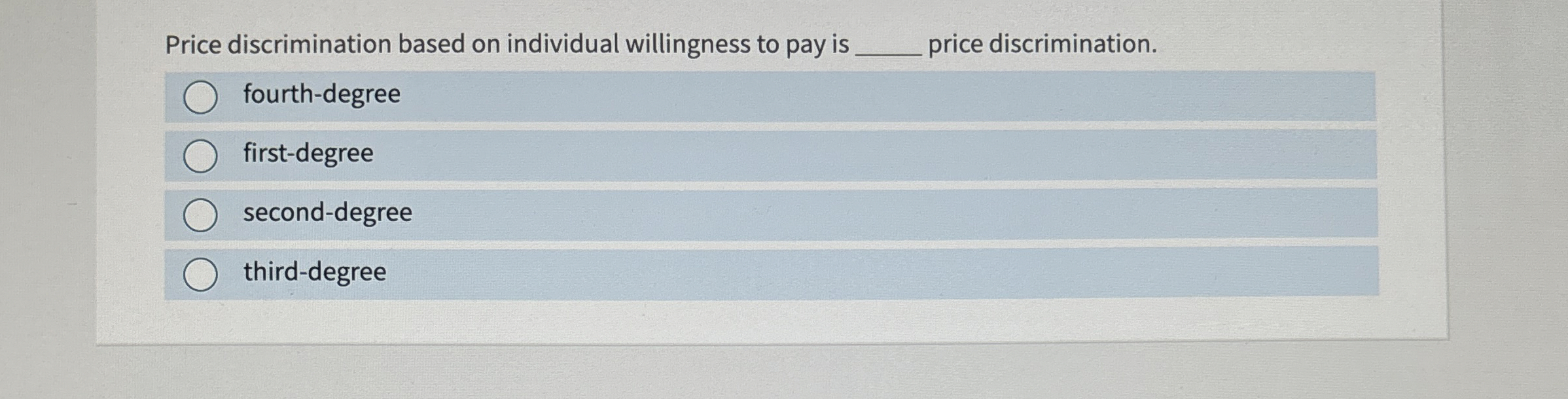 Solved Price discrimination based on individual willingness | Chegg.com