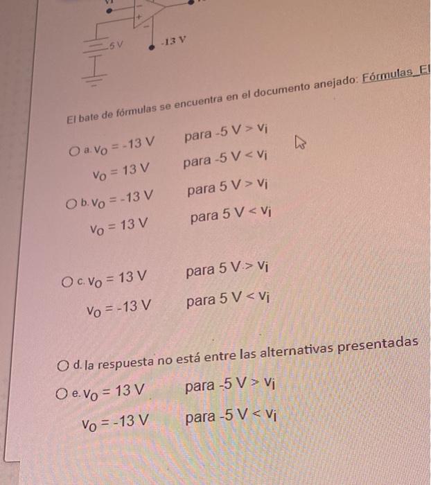 Solved El siguiente circuito usa un op-amp ideal. Las | Chegg.com