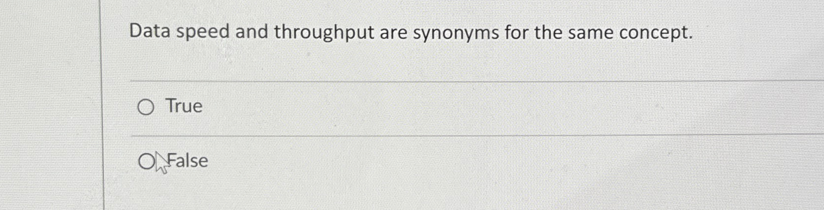 Solved Data speed and throughput are synonyms for the same | Chegg.com
