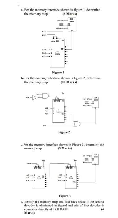 1. a. For the memory interface shown in figure 1, | Chegg.com