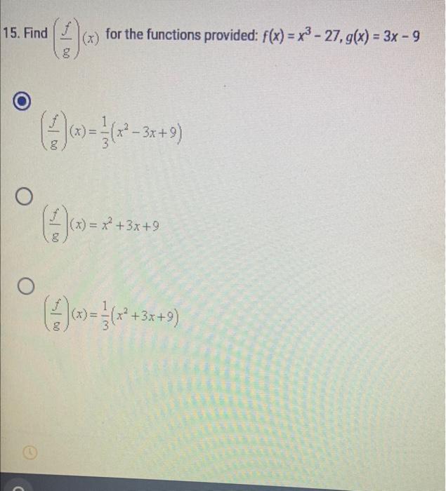 Solved 5. Find (gf)(x) for the functions provided: | Chegg.com