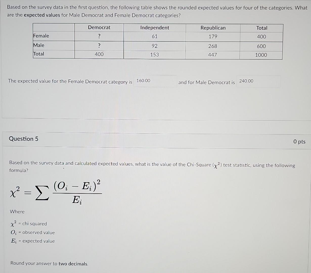 Based on the survey data in the first question, the | Chegg.com Based on the survey data in the first question, the | Chegg.com
