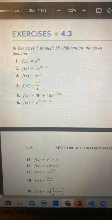 Solved 15. f(x)=x2lnx 16. f(x)=xlnx 17. f(x)=3e2x 18. | Chegg.com