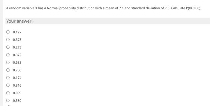 Solved A random variable X has a Normal probability | Chegg.com