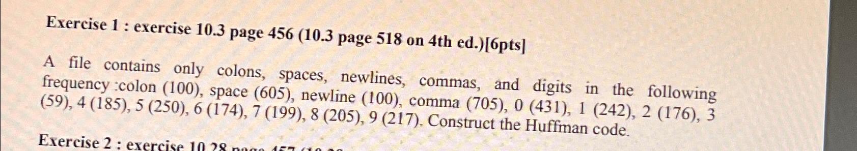 Solved Exercise 1 ﻿: exercise 10.3 ﻿page 456 (10.3 ﻿page 518 | Chegg.com