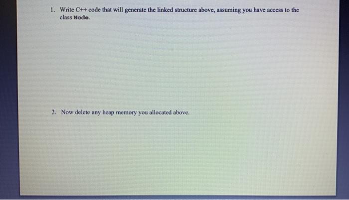 Solved Part C Write code to create a given structure Here | Chegg.com