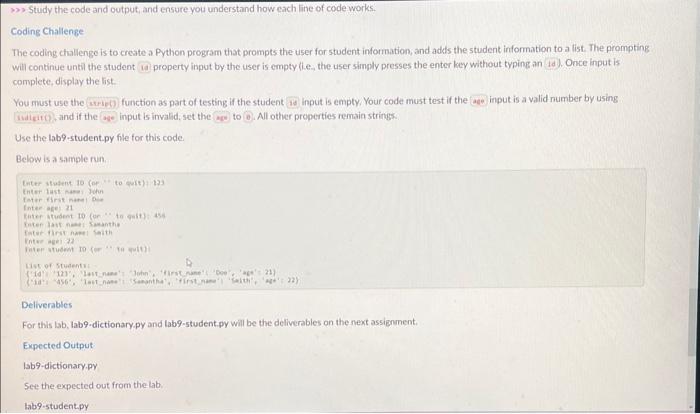 Solved You can view the expected output and grading rubric | Chegg.com