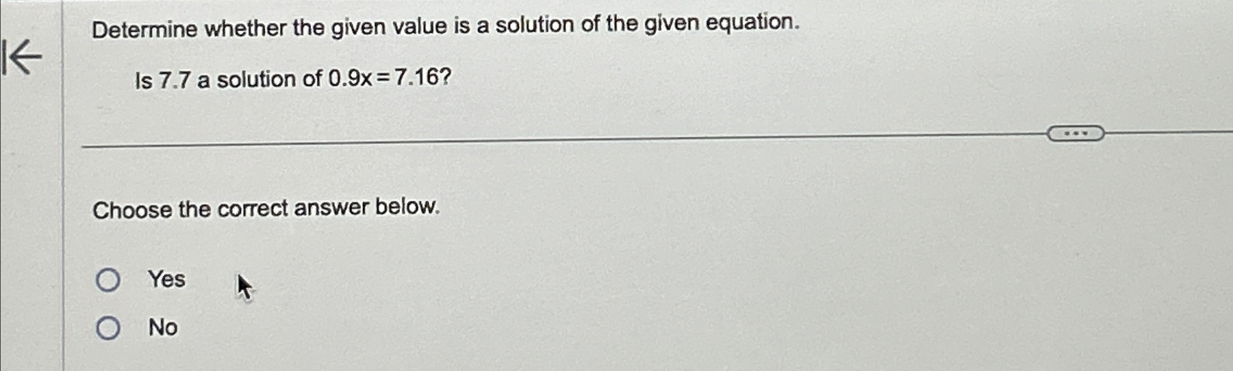 Solved Determine whether the given value is a solution of | Chegg.com