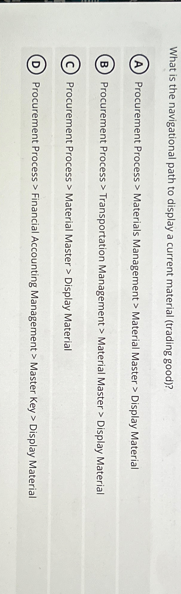 Solved What is the navigational path to display a current | Chegg.com
