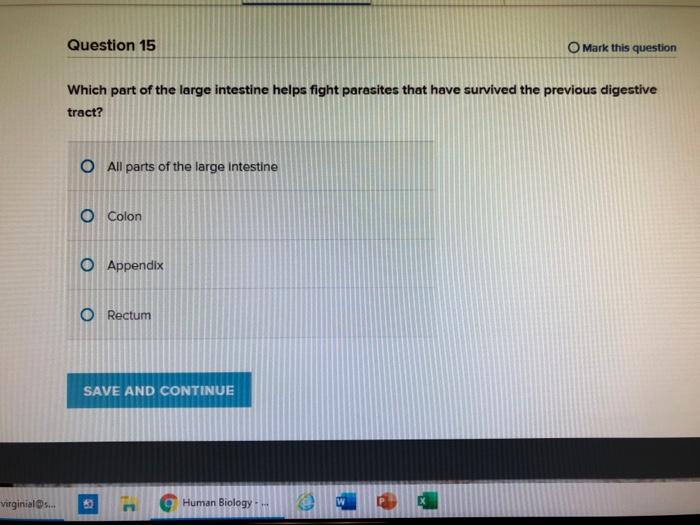 Solved Question 15 O Mark this question Which part of the | Chegg.com
