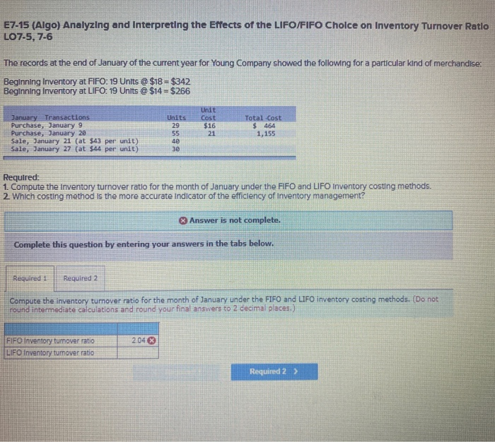 Solved E7-15 (Algo) Analyzing and Interpreting the Effects | Chegg.com