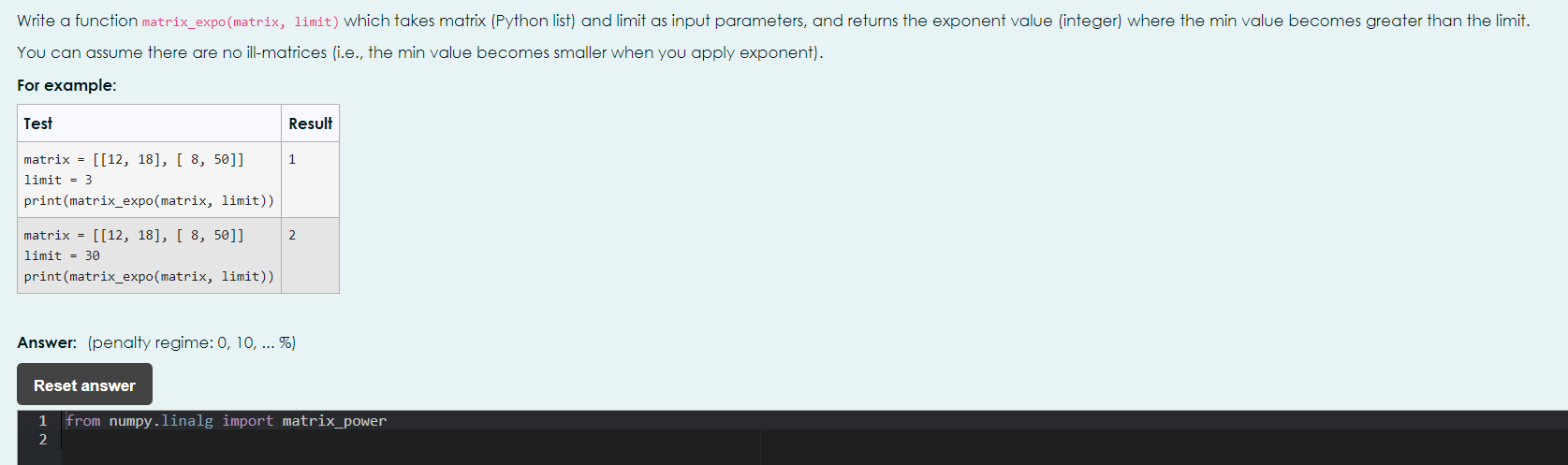 Please solve using python3, thanks. | Chegg.com Please solve using python3, thanks. | Chegg.com