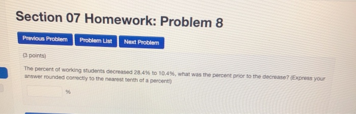 Solved Section 07 Homework: Problem 8 Previous Problem | Chegg.com