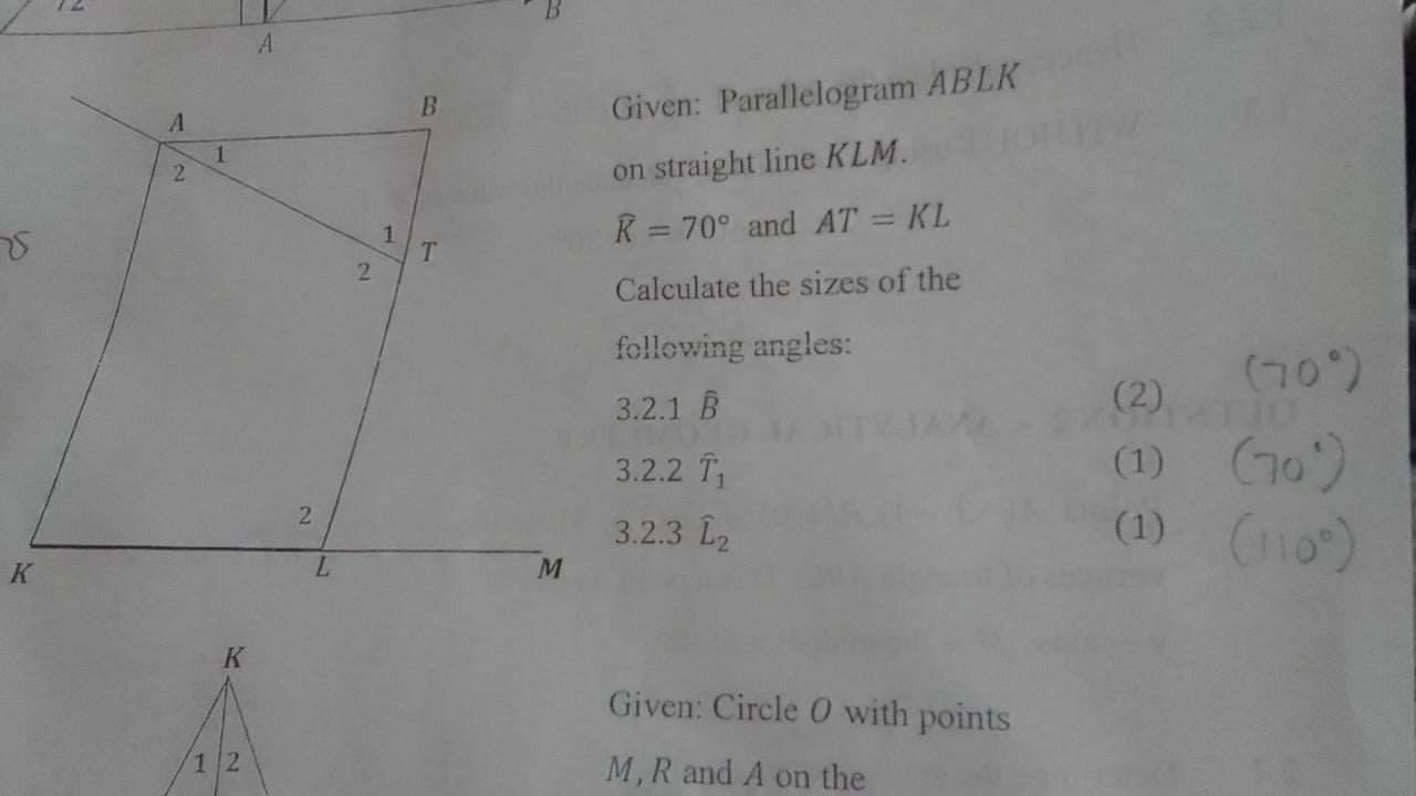 Solved ΓAGiven: Parallelogram ABLKon straight line | Chegg.com