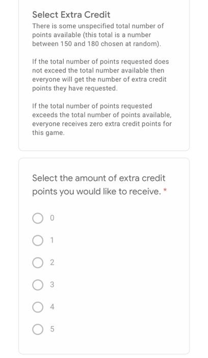 Solved Select Extra Credit There is some unspecified total | Chegg.com