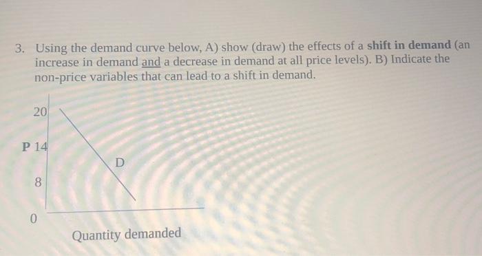Solved 3. Using the demand curve below, A) show (draw) the | Chegg.com