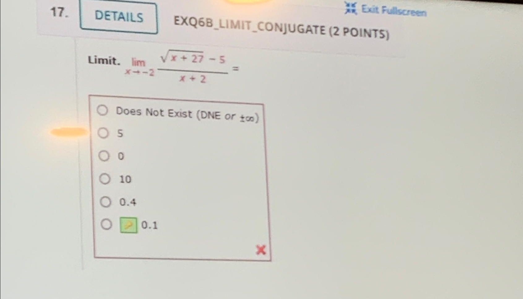 Solved Exit FullscreenEXQ6B_LIMIT_CONJUGATE (2 | Chegg.com