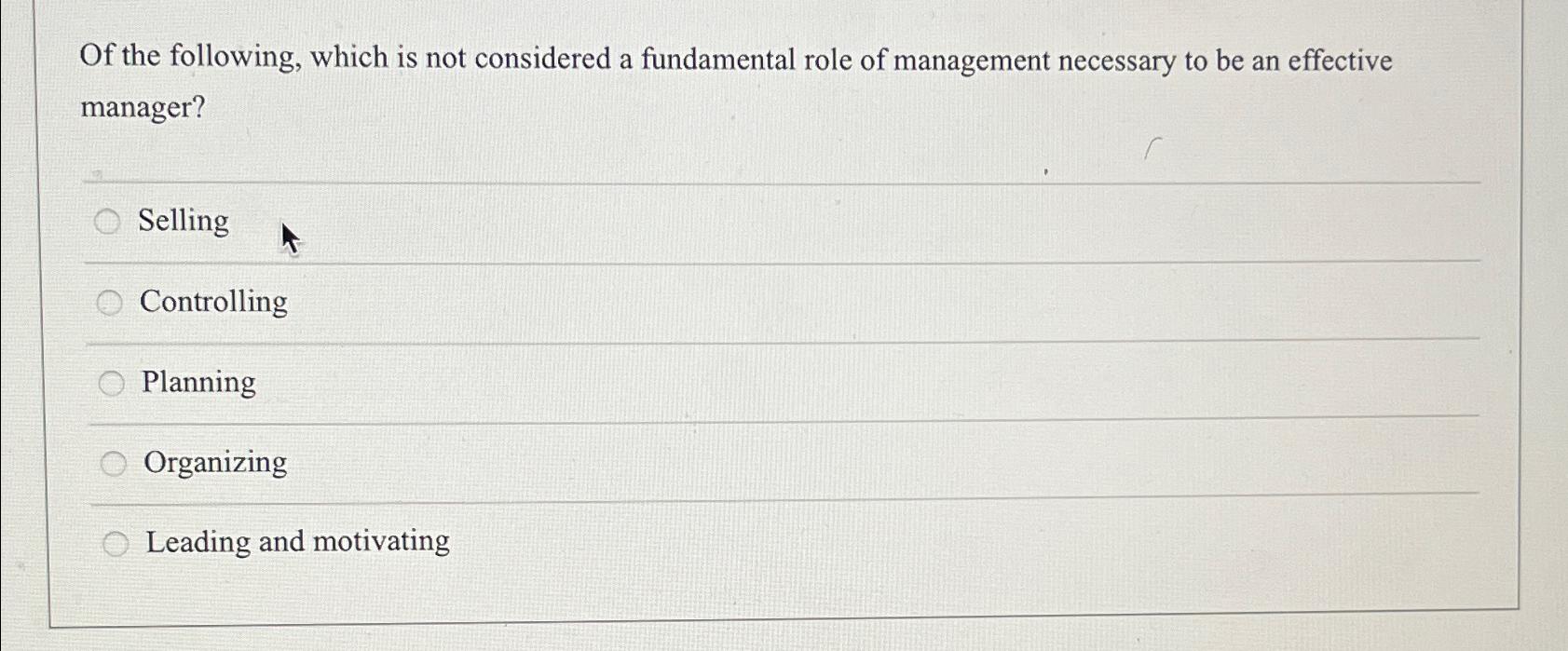 Solved Of the following, which is not considered a | Chegg.com