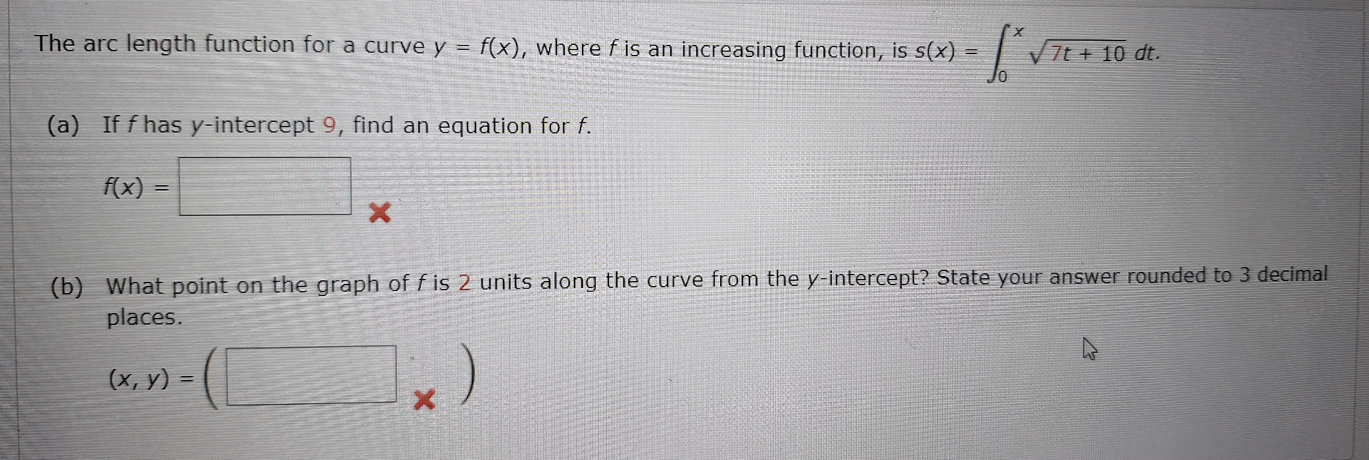 Solved The arc length function for a curve y=f(x), ﻿where f | Chegg.com