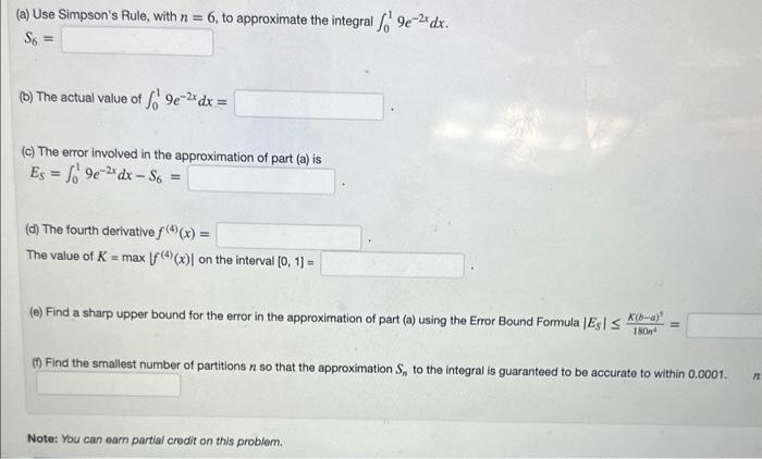 Solved (a) Approximate the following integral using | Chegg.com