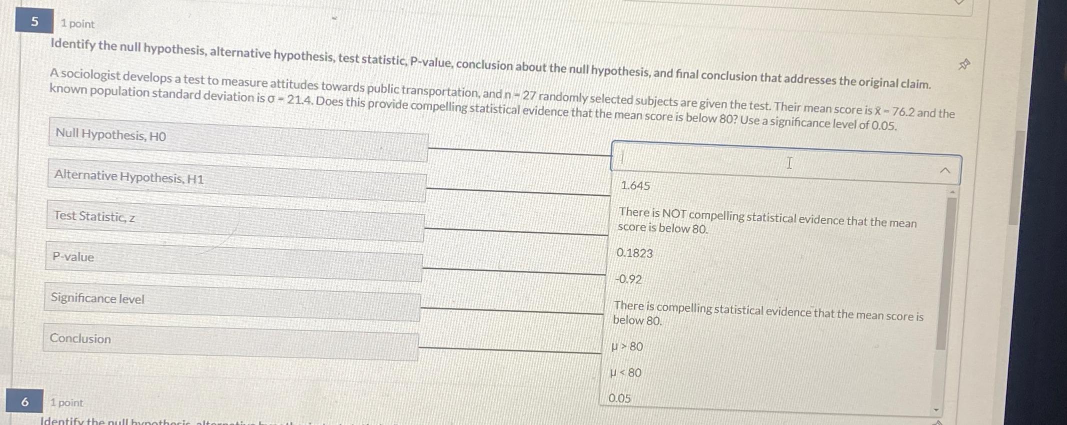 Solved 51 ﻿pointIdentify the null hypothesis, alternative | Chegg.com