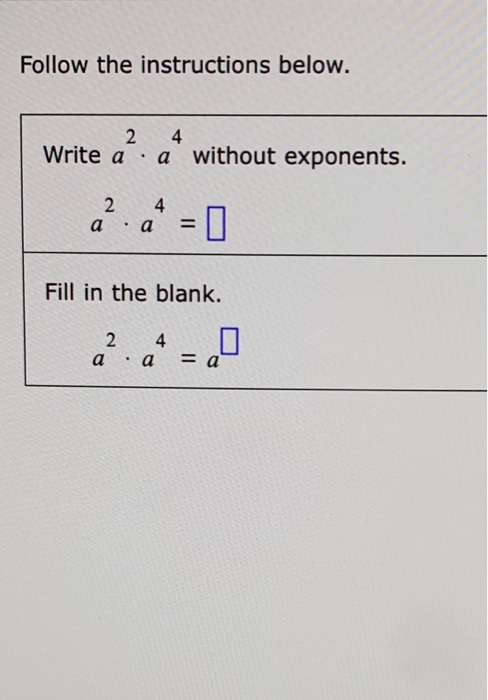 Solved Follow the instructions below. 2 4 Write a · a | Chegg.com